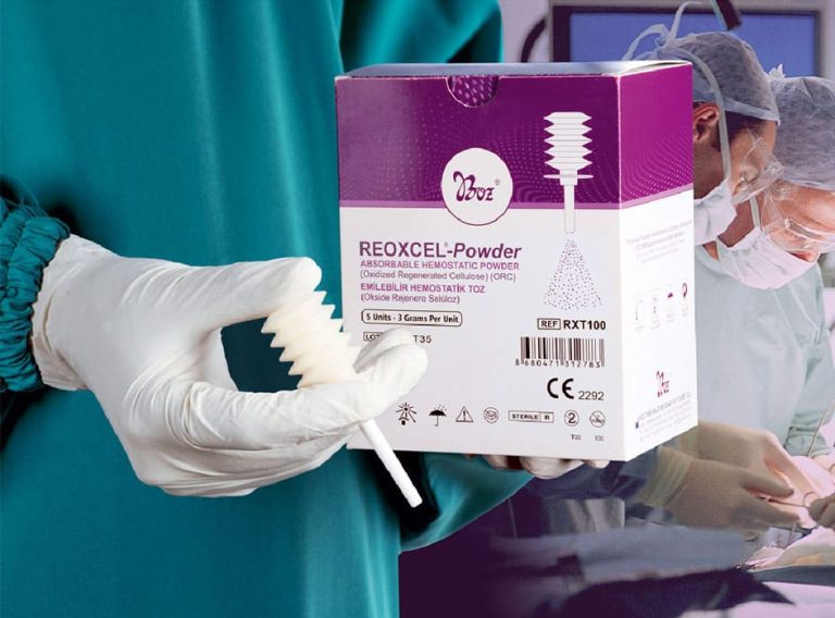 Hemostatos Reoxcel Powder, hemostato en forma de polvo